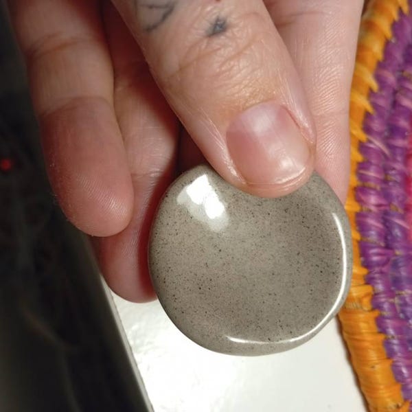 Ceramic Anxiety Stone: Pocket Relaxation Pebble - Etsy