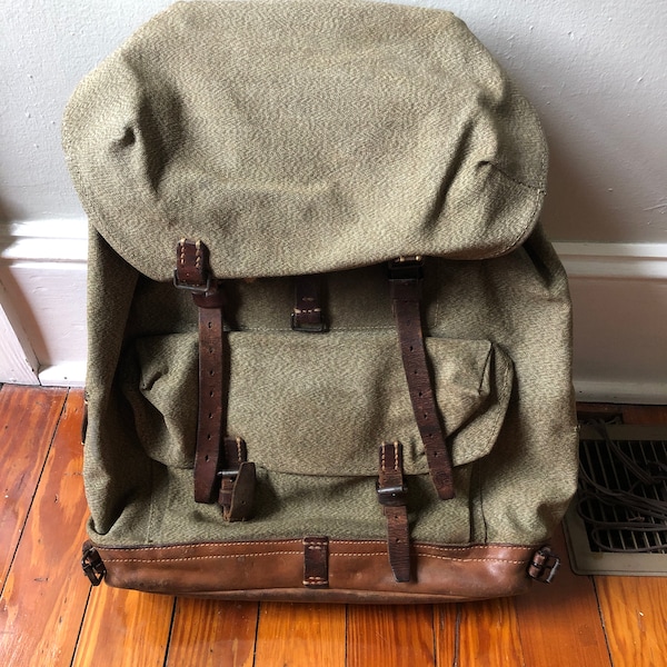 Italian Army Backpack Rucksack Vintage Manbag Italian Alpini Mountain ...