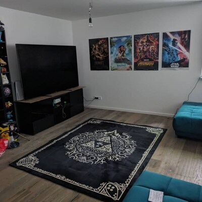 Nostalgic Game Controller Rug, Black and White Gamer Carpet, Game Room ...