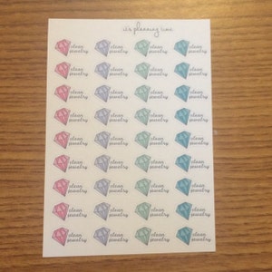 Clean Jewelry Reminder Planner Stickers 36 Count - Etsy