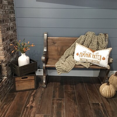 IN STOCK: Harvest Church Pew Bench / Foyer, Entryway Furniture ...