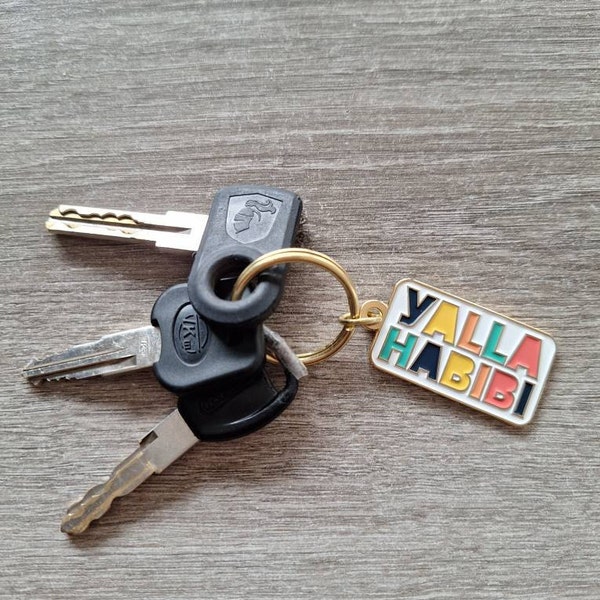 Yalla Habibi Keychain | Keyring Lebanon | Lebanese Souvenir | Lebanese ...