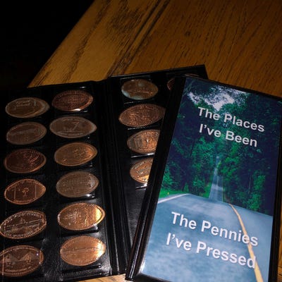 Large Elongated / Pressed Penny Book Holds 144 Coins - Etsy