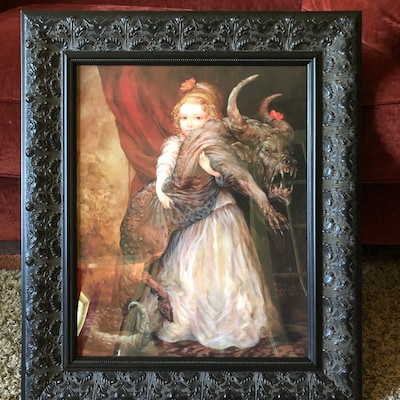 The Favorite print Little Girl Monster Pet Meme Child Portrait Dragon ...