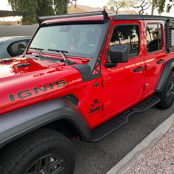 Custom Black Lettering Sticker Decal for Hood With an Outline Set of 2 ...