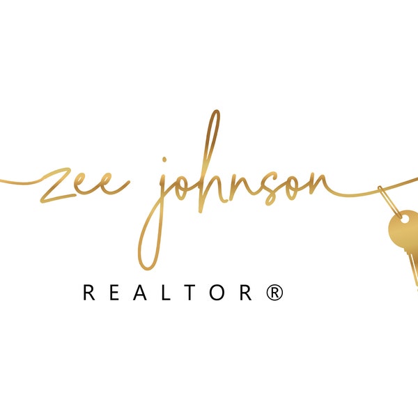 Real Estate Gold Logo Design, Key Logo, Business Logo Design, Realtor ...