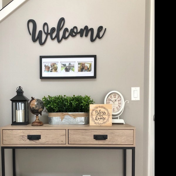 Welcome Word Cutout | Wooden Letters | Welcome Sign | - Etsy