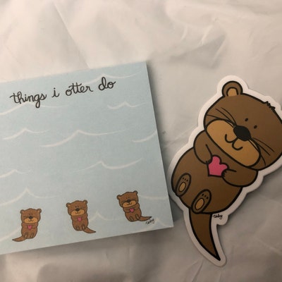 Otter Sticky Notes Things I Otter Do Otter Gifts Otter Stationery Cute ...