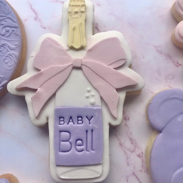 Baby Script Cookie Stamp & Cutter STL File - Etsy