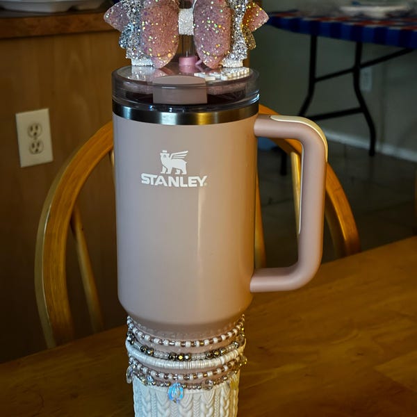 Almond Rose Bracelet Stack for Stanley Tumbler - Neutral Colors - Etsy