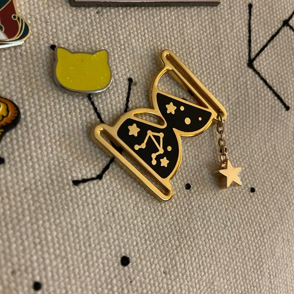 Libra Zodiac Hourglass• Enamel Pin - Etsy