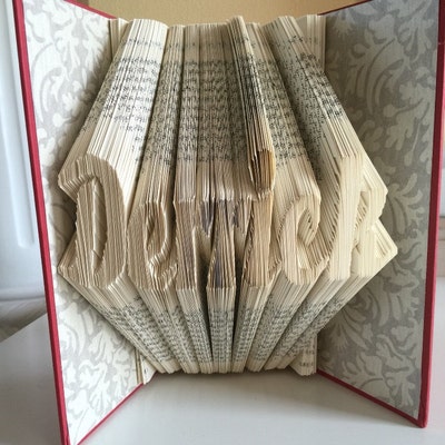 Custom Folded Book Art With Your Name - Etsy