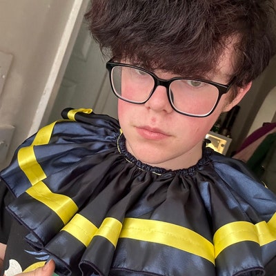 Vintage Style Ivory Taffeta Black Burlesque Pierrot Clown Ruff Collar ...