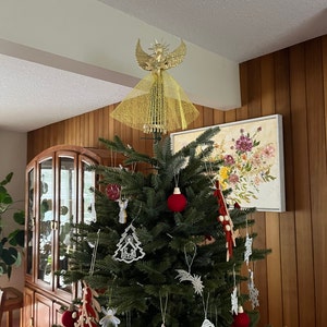 Christmas Topper Praying Angel. Straw Ornaments. Handmade Holiday ...