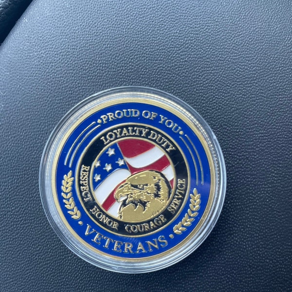 Veteran Challenge Coin Proud of Your Service Honoring Collectible/ Gift ...