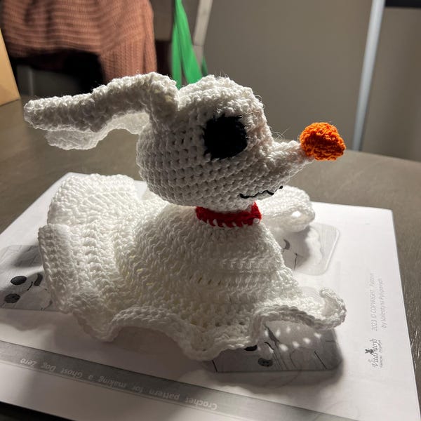 Crochet Ghost Dog Toy Pattern Amigurumi Zero Rag Doll - Etsy