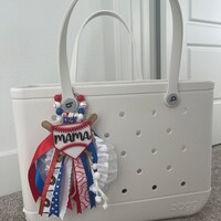 Bogg Bag Tassel and Charm, Bookbag Tag, Diaper Bag Tag, Custom Colors ...