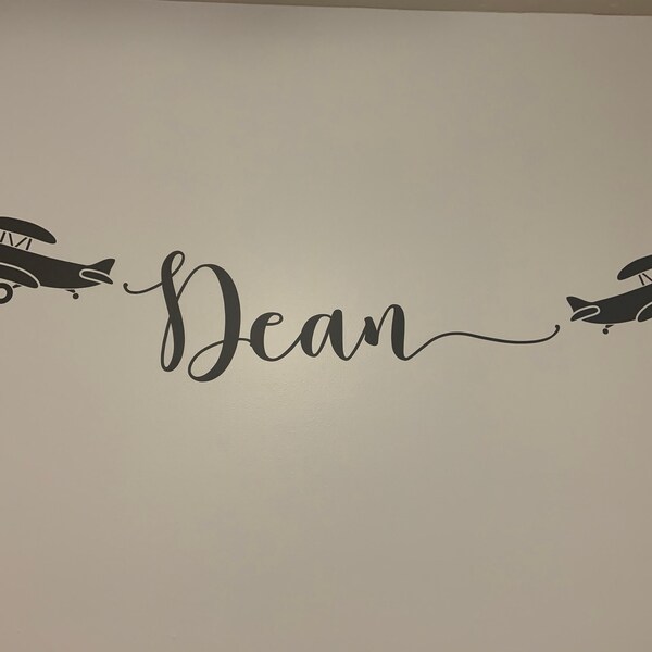 Wall Decals Personalized Names Nursery Wall Decal Kids Airplanes Wall ...