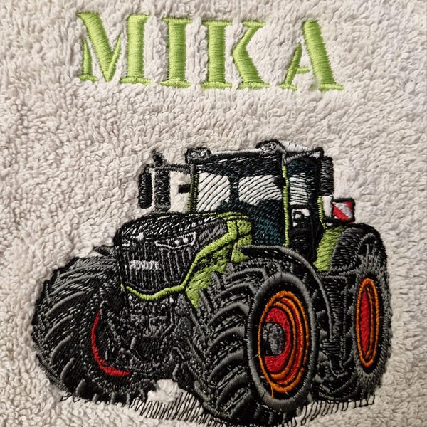 Green Tractor Farm Car - Machine Embroidery Design - DST, PES, VP3 ...