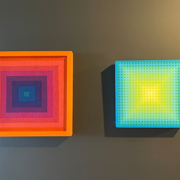 Original Op Art Abstract Painting Geometric Abstraction, Fine Art ...