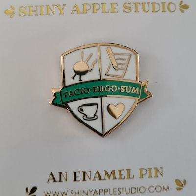 I Make, Therefore I Am Facio Ergo Sum Enamel Pin Motto Lapel Pin // Hard Enamel Pin, Cloisonné ...