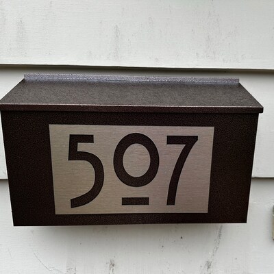 Nautical Boat Anchor Mailbox, Personalized Address Numbers, Coastal ...