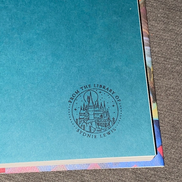 Personalized Castle Book Stamp | Enchanting Library Bookplate | Custom ...