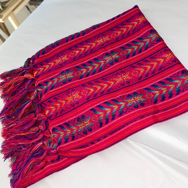 Mexican woven rebozo scarf / Traditional woven fabric rebozo / Mexican ...
