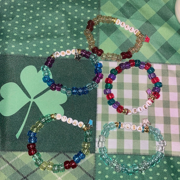 Disney Princess Themed Friendship Bracelets (various Options Available) Rapunzel, Cinderella ...