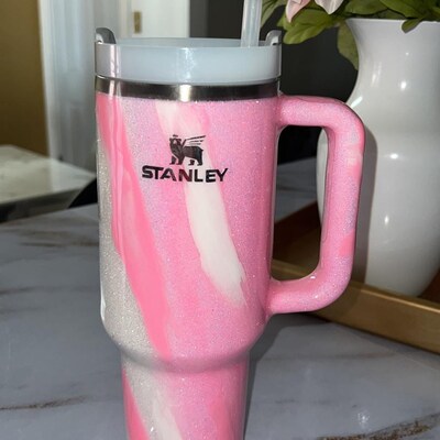 Pink, White, and Silver Milkyway Stanley Tumbler MADE TO ORDER - Etsy