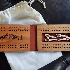 Wildlife Mini Cribbage Board Personalized With Custom Pegs Walnut ...