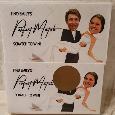 Bridal Shower Scratch off Game Perfect Match Personalized - Etsy