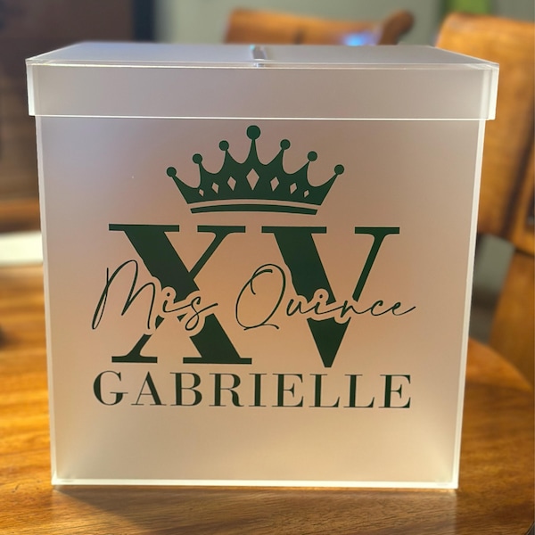 Custom Personalized Handmade 10" Frosted Acrylic Quinceañera/mis Quince ...