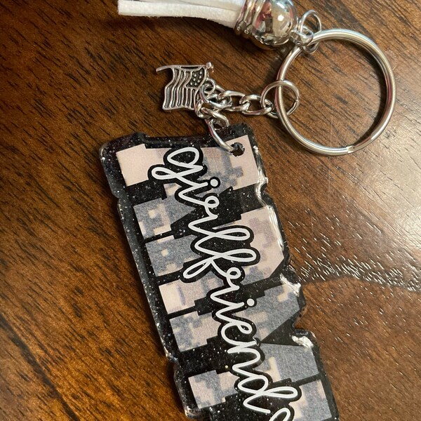 Military Wife Keychain, Army, USAF, Air Force, Navy, USMC, Air Force ...