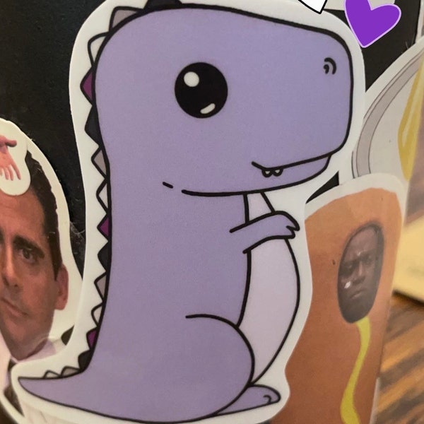 Pride Dinosaur Sticker - LGBT Pride Sticker -lesbian Bisexual ...