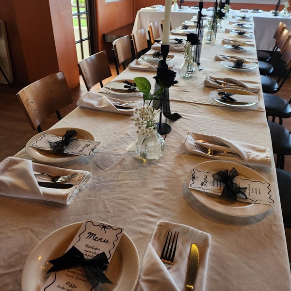 Rehearsal Dinner Menu, Blank Place Cards, Wedding Place Cards With Meal ...