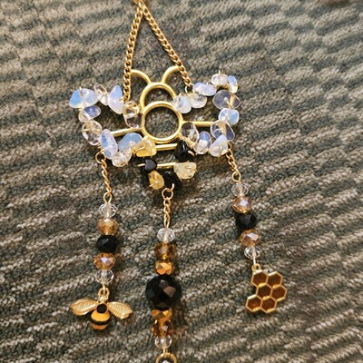 Bee Suncatcher Car Decor Honey Bee Decor Bee Sun Catcher Citrine ...