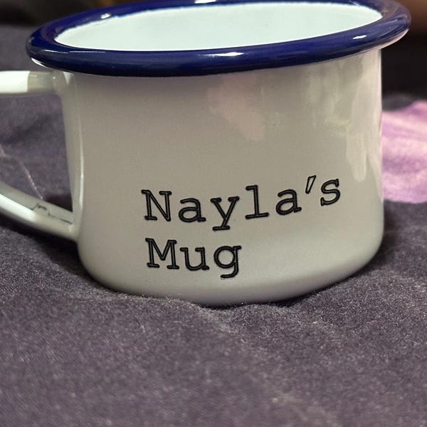 Handwritten Recipe - Engraved Enamel Shallow Bowl - Personalised Bowl ...