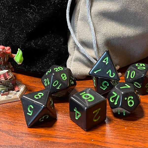 Dnd Dice Set / White Jade Pearl Marble Swirl Polyhedral Dice / D&D Dice ...