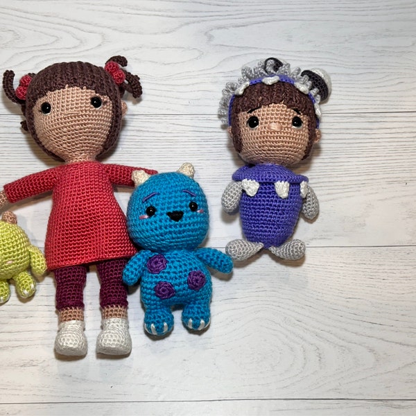 Booee,miky,sullisan and Outfit Crochet English Pattern - Etsy