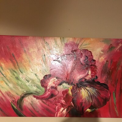 ORIGINAL Oil Painting Spring Feelings 40 X 30 Floral Brush Colorful ...