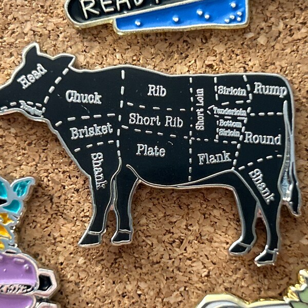 3.25" Butcher Meat Cleaver Knife Embroidered Iron-on Patch (left Facing ...