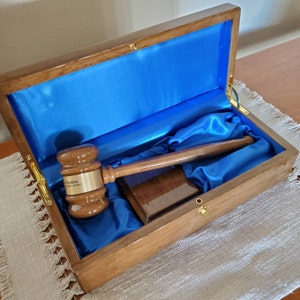Giant GAVEL, Three Feet Long, Solid Oak, Custom Engraved Gavel Band ...
