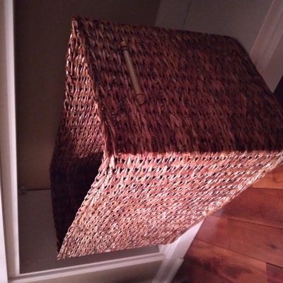 Magazine File Holder, Wicker Storage Basket Rack, Willow Basket for ...