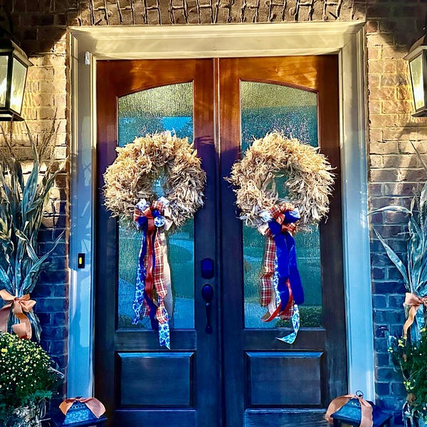 Corn Shuck Wreath - Fall Corn Shuck Wreath - Farmhouse Wreath - Fall ...