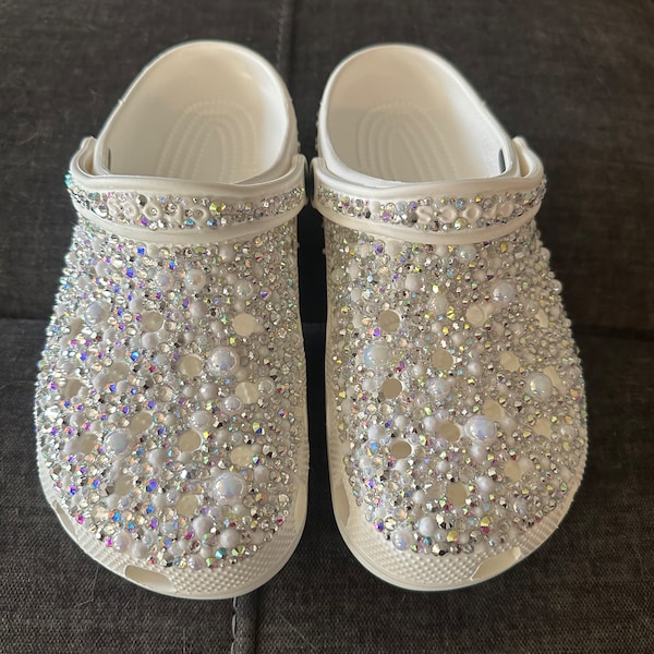 Luxury Bedazzled Wedding Crocs: Personalized Crystal Shoes - Etsy