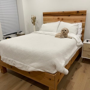 Plank Standing Platform Rustic Modern Platform Bed Frame and - Etsy