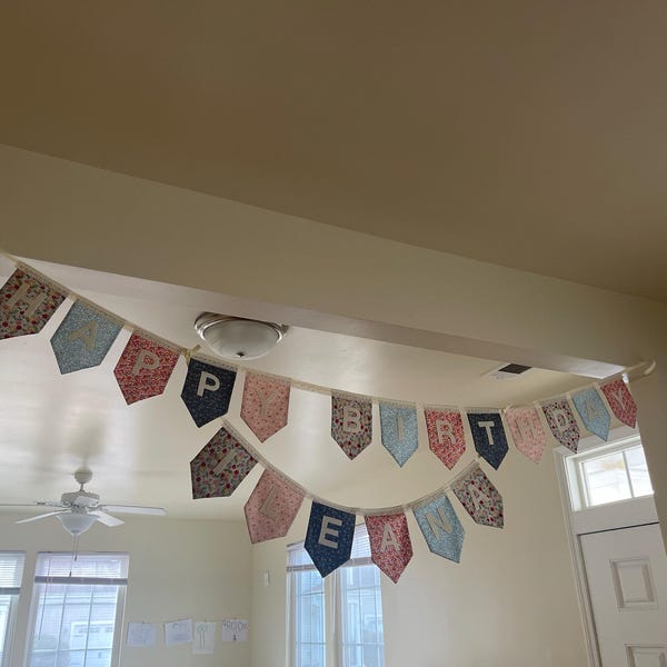Cotton Bunting Banner, Boho Nursery Flag Banner, Kids Room Pennant Flag ...