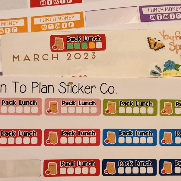2482~~pack Lunch Planner Stickers. - Etsy