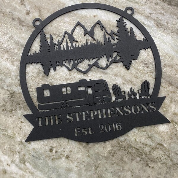 Personalized Your Own Camping Sign, Metal Campsite Stake, Camper Decor ...